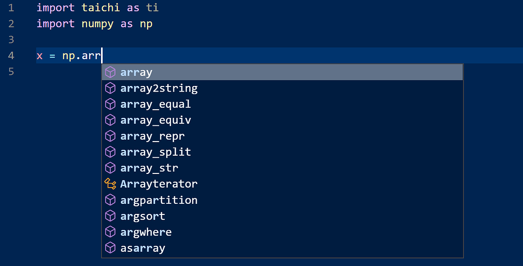 Vscode Code Autocompletion For Taichi Seems Not Working vscode-code-autocompletion-for-taichi-seems-not-working